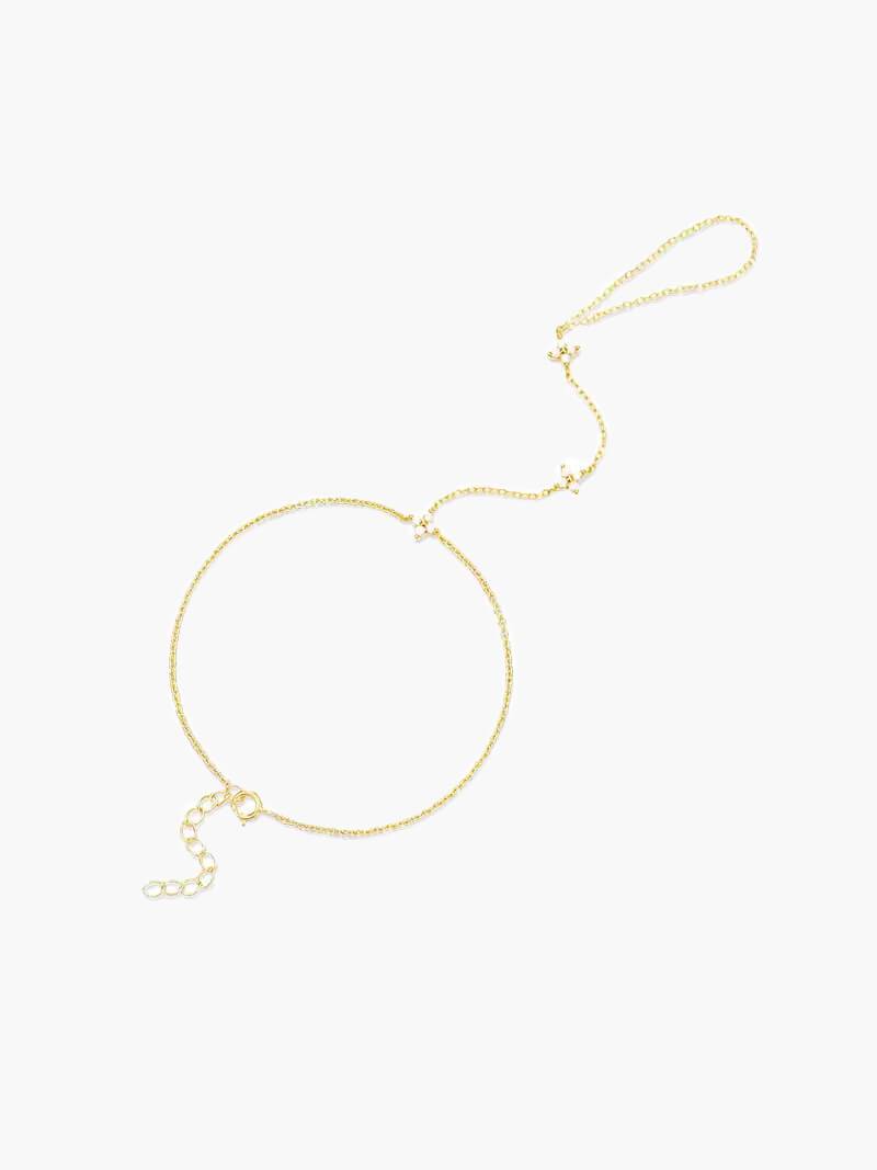 Cora Flower Rhinestone Handchain Bracelet - Elegant Jewelry – ZEYA