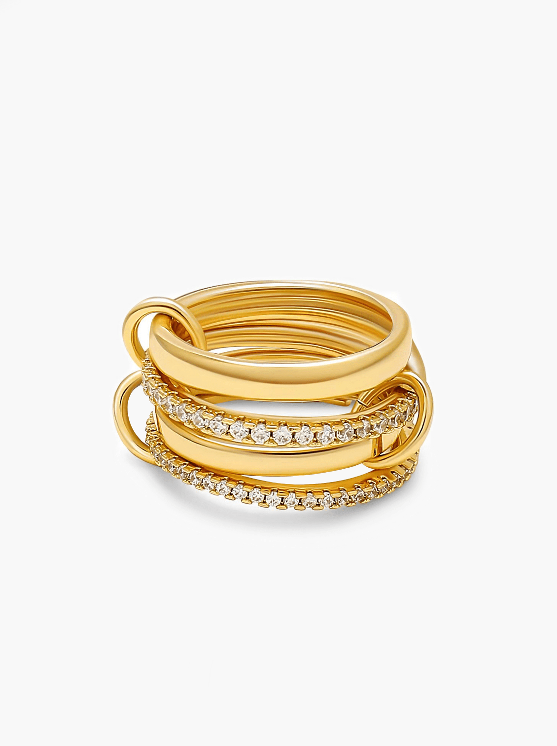 Paloma Sparkling Rhinestone Stacked Ring - Elegant Accessory – ZEYA