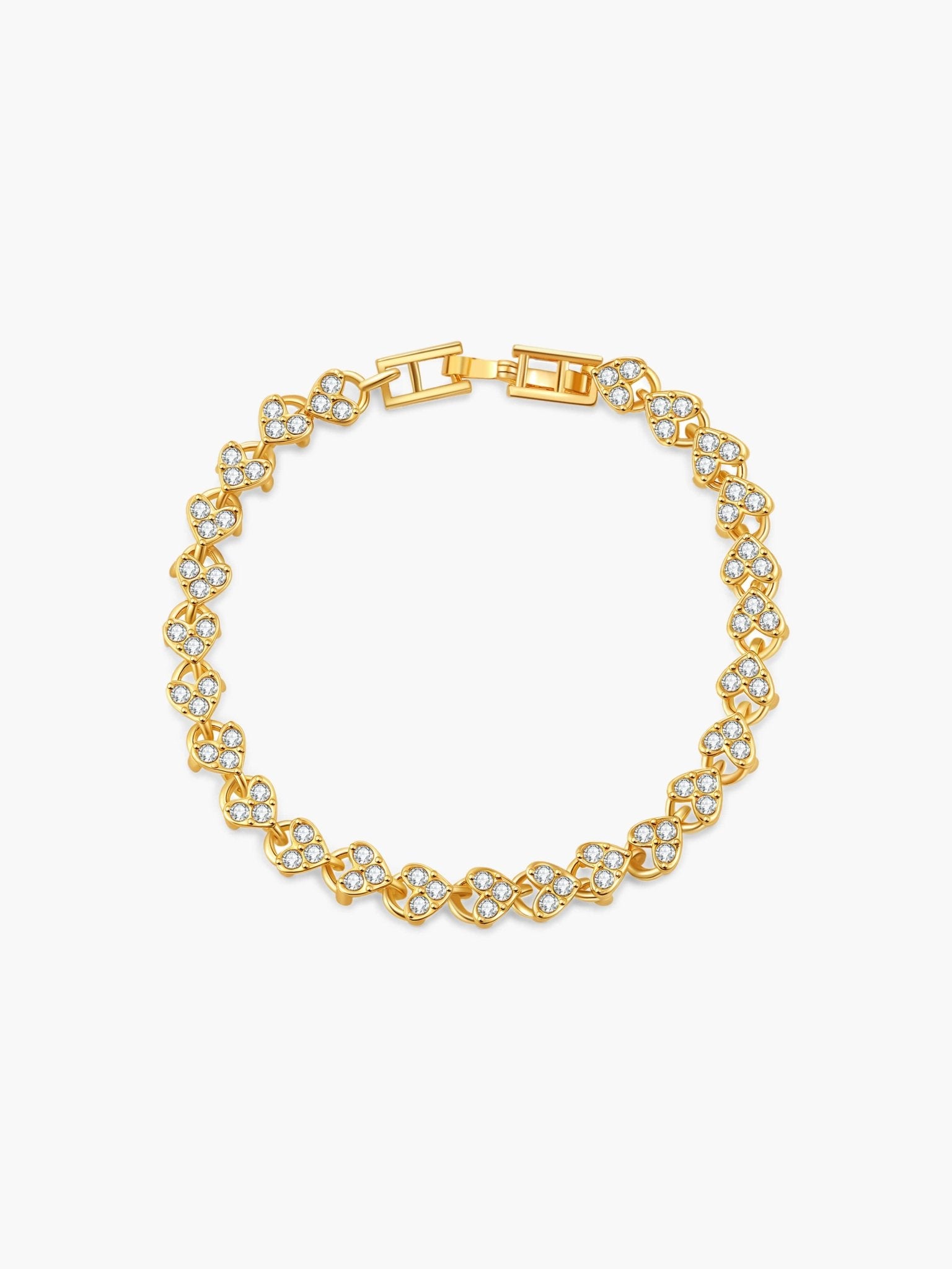 Viona Heart Zirconia Tennis Bracelet - Elegant Sparkle Charm – ZEYA
